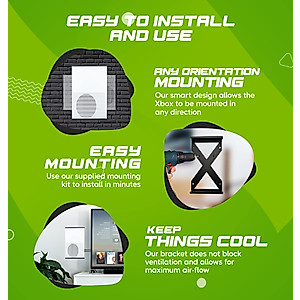 Xbox One S Wall Mount (Black) - Signature X Design! - Made in the UK!