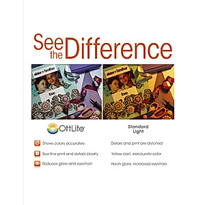 OttLite Creative Curves LED Desk Lamp with Adjustable Neck - 4 Dimmable Brightness Settings with Energy Efficient Natural Daylight LEDs for Home Office, Computer Desk, & Dorms