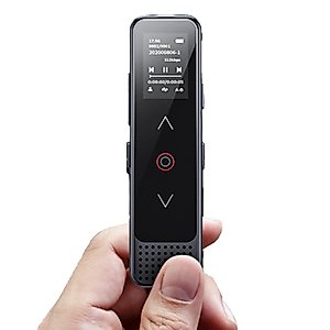 128GB Digital Voice Recorder with Playback, Small Voice Activated Recording Device for Lectures & Meetings, Bluetooth Noise Cancelling Audio Recorder Device, 18hrs Live Monitor with Earphones