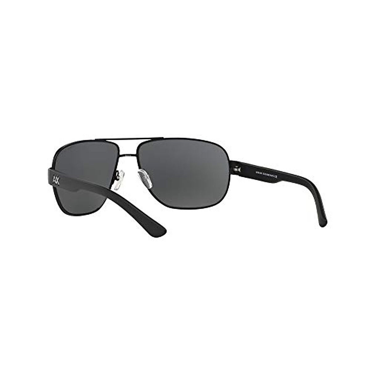 A|X ARMANI EXCHANGE Men's AX2012S Rectangular Sunglasses, Matte Black/Grey, 62 mm