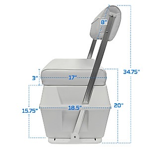 Wise 8WD159-784 Offshore Swingback Cooler Seat, 50-Quart, Cuddy Brite White