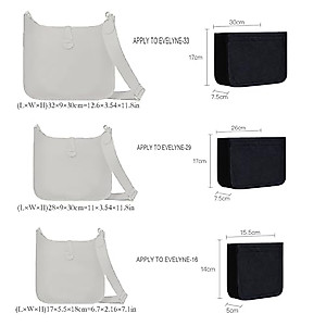 Lckaey Purse Insert Organizer for Evelyne 16 mini Bags TPM Insert- Handbag Organizer-1003Khaki-S