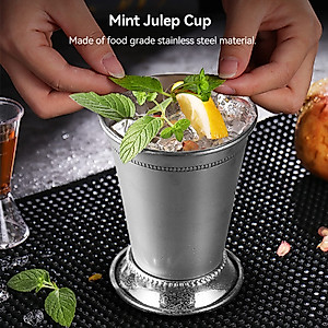 Agatige 13.5 Ounce Stainless Steel Mint Julep Cups for Mixed Drinks Party Beer