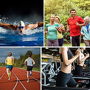 Freestyle Sensor Covers for Libre 1/2/3, 55 Pack Waterproof Adhesive Patches,Transparent Tape Long Lasting-Without Hole-HECHUAN