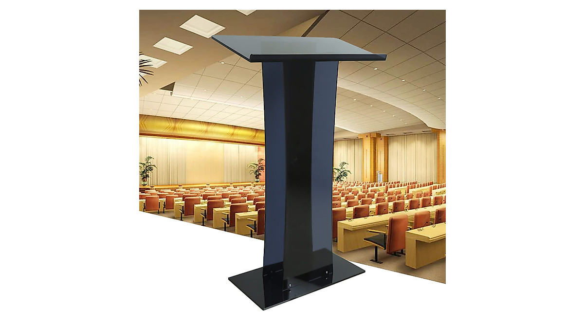 CNCEST Acrylic Podium Stand - Modern Clear Pulpit for Church & Conference