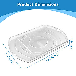Lazy Susan Turntable Organizer for Refrigerator, Clear Square Rotating Fridge Organizer and Storage, 16.54''Lazy Susan for Kitchen, Table, Pantry, Cabinet, Countertop