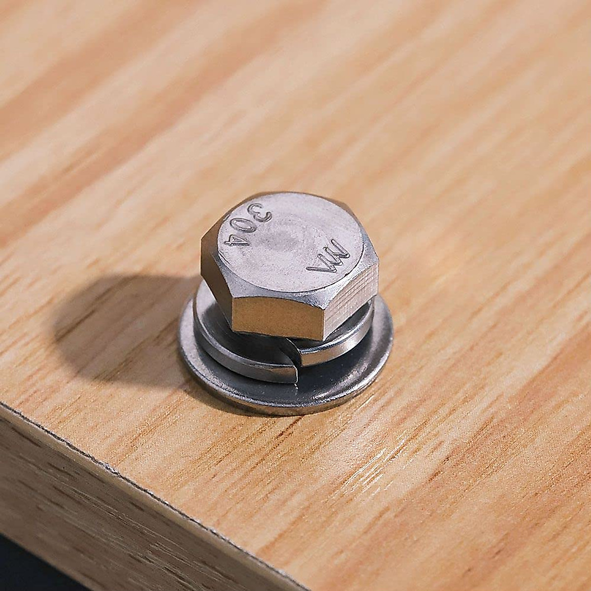 7/16-14 x 2-1/2" (8 pcs) Stainless Steel Hex Head Screws Bolts (3/8" to 6" Available), 18/8 Stainless Steel 304, Fully Threaded, Machine Coarse Thread, No Coating, Plain Finish