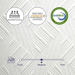 BDEUS King Mattress, 10 inch Gel Memory Foam King Size Mattress for Cool Sleep & Pressure Relief, Medium Firm Bed Mattresses, Bliss