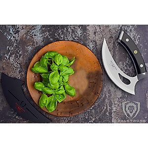 Dalstrong Ulu Knife - 6.5 inch - Rocking, Mincing, Slicing Meat & Herb Knife - Shogun Series Elite - Japanese AUS-10V Super Steel Kitchen Knife - Black G10 Handle - w/Sheath