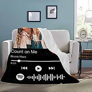 Custom I Love My Crazy Best Friend Fleece Blankets Photos Besties Gifts Cute Pattern Blanket Lightweight Bed Blanket 30"x40"