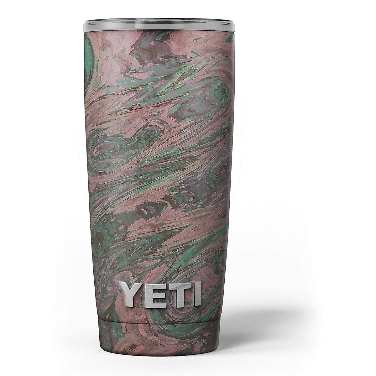 Design Skinz Green Slate Marble Surface V46 - Skin Decal Vinyl Wrap Kit Compatible with The Yeti Rambler Cooler Tumbler Cups