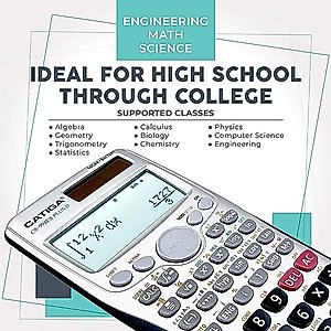 Scientific Calculator for Math, Engineering and Science Courses, for Students of High School Through College, Basic and Advanced Functions, 991