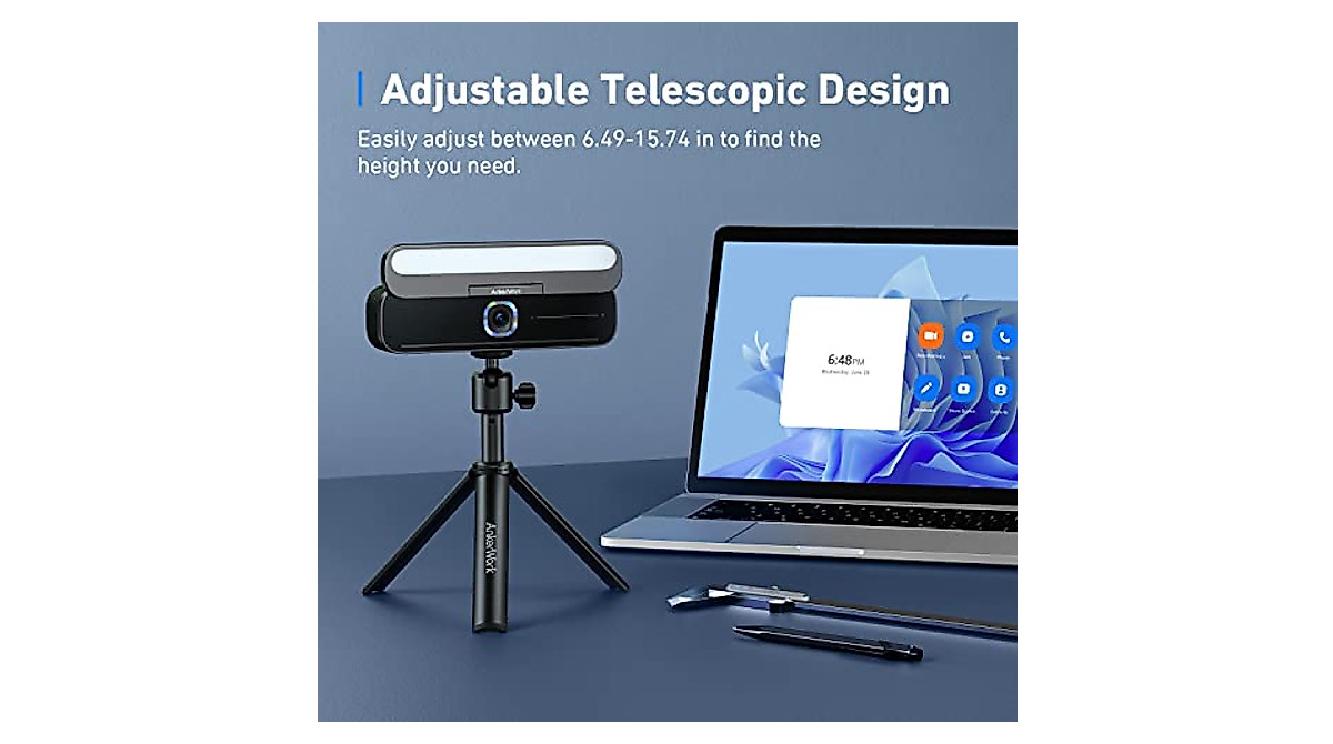 AnkerWork Mini Tripod - Compact & Flexible Camera Stand for Webcams