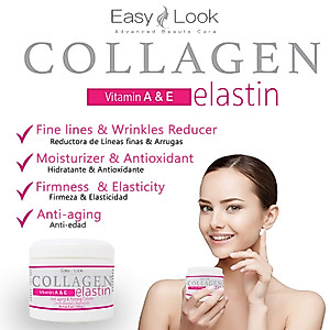 Collagen Elastin Cream Vitamins A & E Anti aging and Firming Cream 4oz