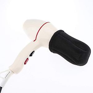 2 Pieces Hair Dryer Sock Diffuser Cover Prevents Heat Damage and Controls Frizz fit for Hairstyling Accessories Black A