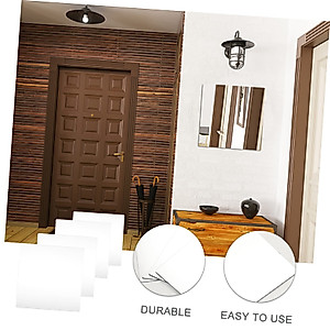 Holibanna Full Body Mirror 4pcs Acrylic Tile Decals Lasting Acrylic Sticker Reflective Sticker Specular Wall Sticker Round Mirror Acrylic Mirror Wall Sticker 15c Tile Stickers