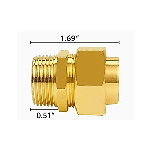 TWJH 2 Pack Grill Propane Conversion Connector 3/4'' CSST Male NPT Gas Line Fitting Kit Brass Natural Gas Quick Connect Adapter