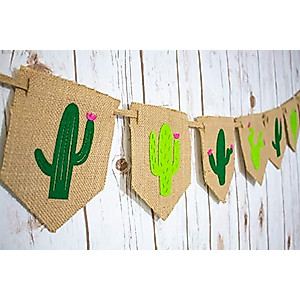 Cactus Party Supplies | Cactus Decor | Taco Party | Burlap Fiesta Party | Birthday Decorations | Cactus Wall décor | Cactus Banner | Nursery décor| Mexican Theme Banner | Fiesta Cactus Sombrero Salsa