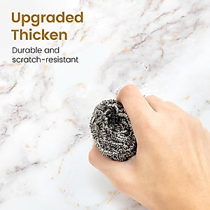 rabbitgoo Marble Contact Paper for Countertops, Self Adhesive Peel and Stick Wallpaper, Removable Counter Top Contact Paper for Old Furniture, Gold/White Matte Granite, 17.5" x 78.7"