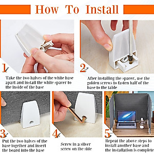 6 Packs Desk Divider Privacy Panel 20 x 24 Inch Acoustic Freestanding Desktop Partition Desk Dividers for Office Student Test Dividers Sound Proof Dividers Reducing Noise Visual Distractions (Gray)