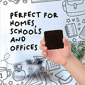 Impresa Mini Magnetic Dry Erase Erasers for Kids and Adults - 12 Pack - Whiteboard Erasers for School, Home, and Office - Classroom Supplies (2x2 Inches)