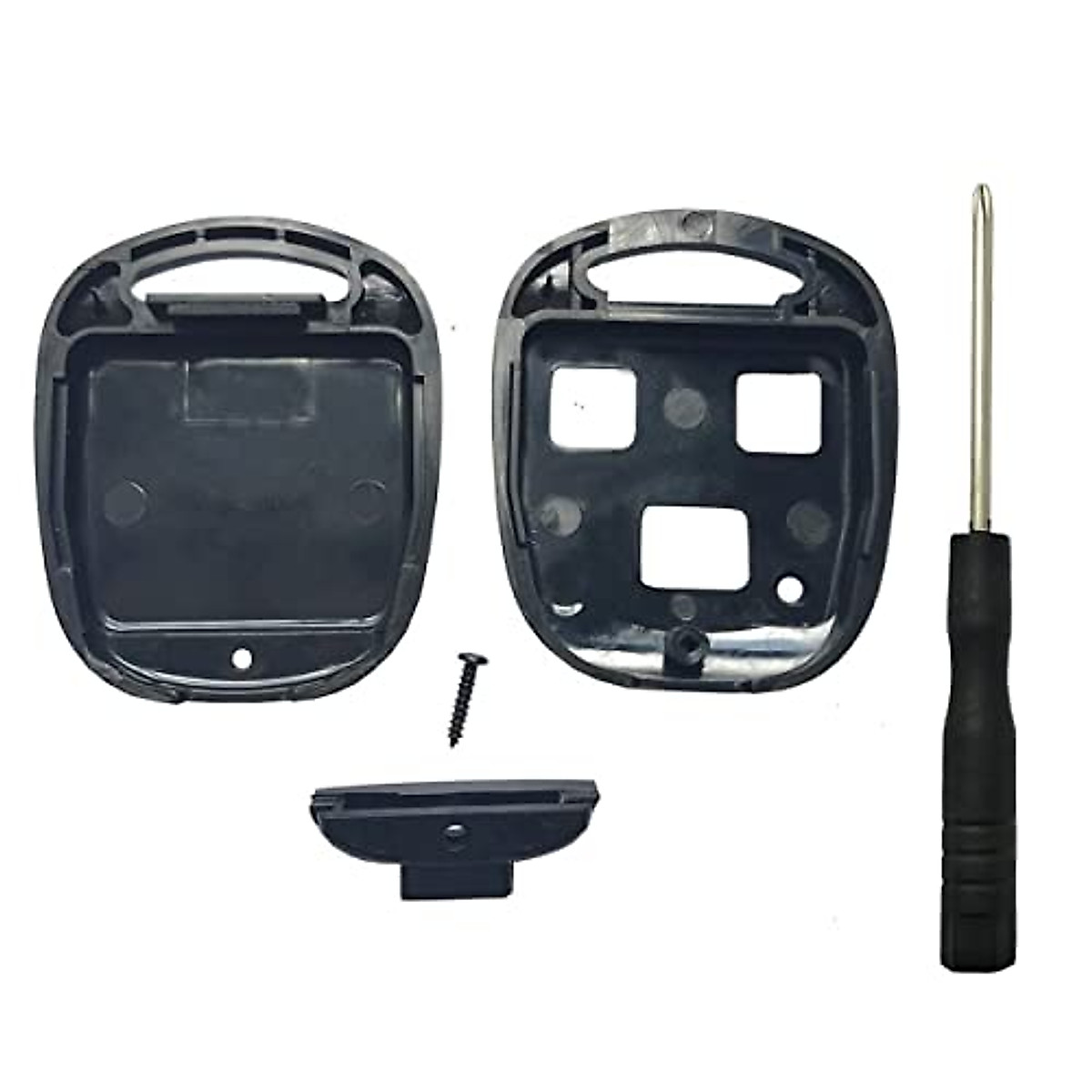 Horande Replacement Key Fob Cover Case fit for Toyota Landcruiser 100 FJ Cruiser Camry Lexus Keyless Entry Key Fob Shell 3 Buttons