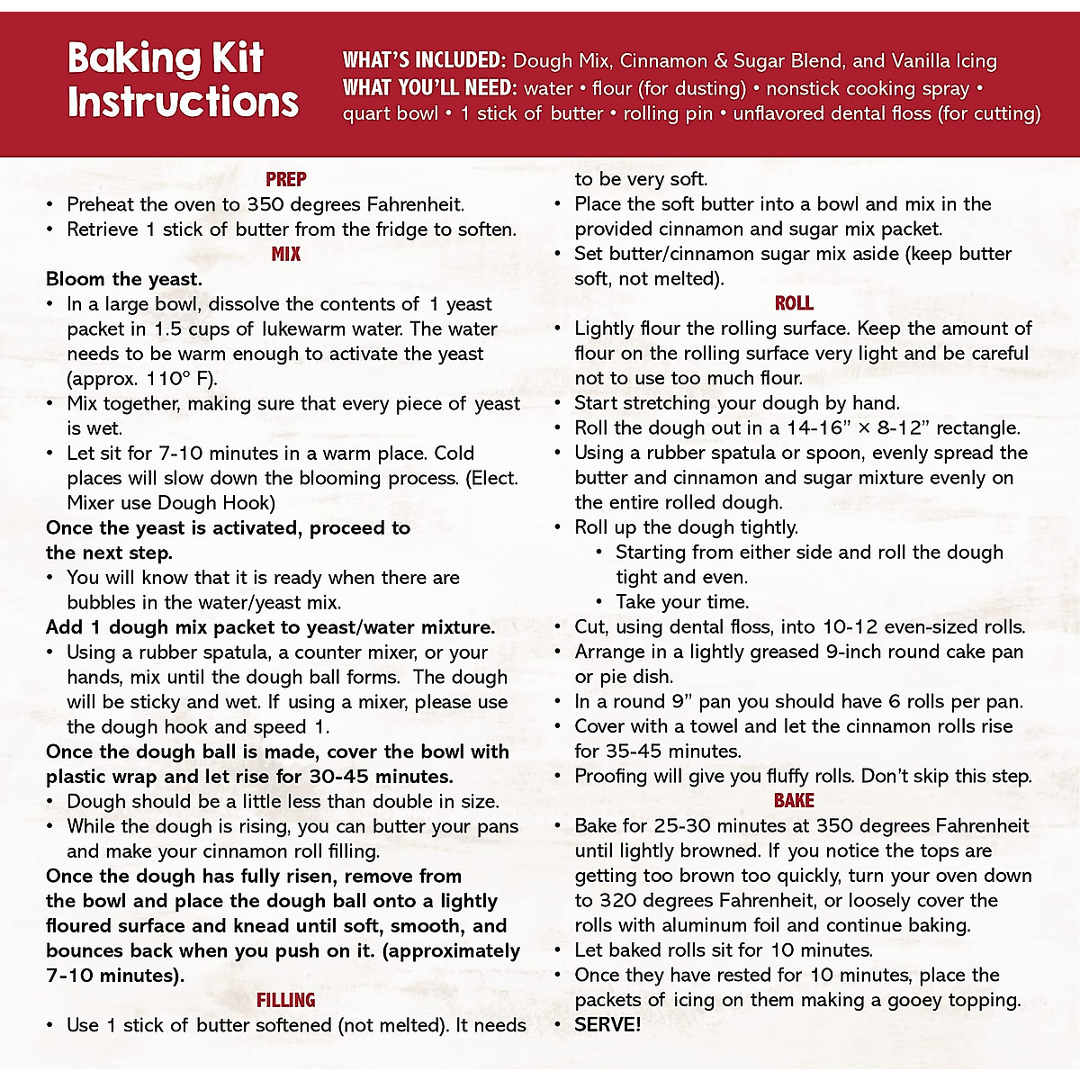 Ben's Soft Pretzels Amish Cinnamon Roll Bake at Home Kit,