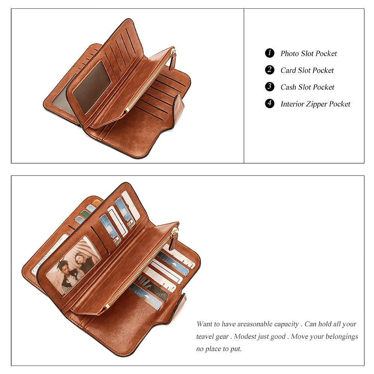 CLUCI Women Wallet Bundles with Cute Backpack