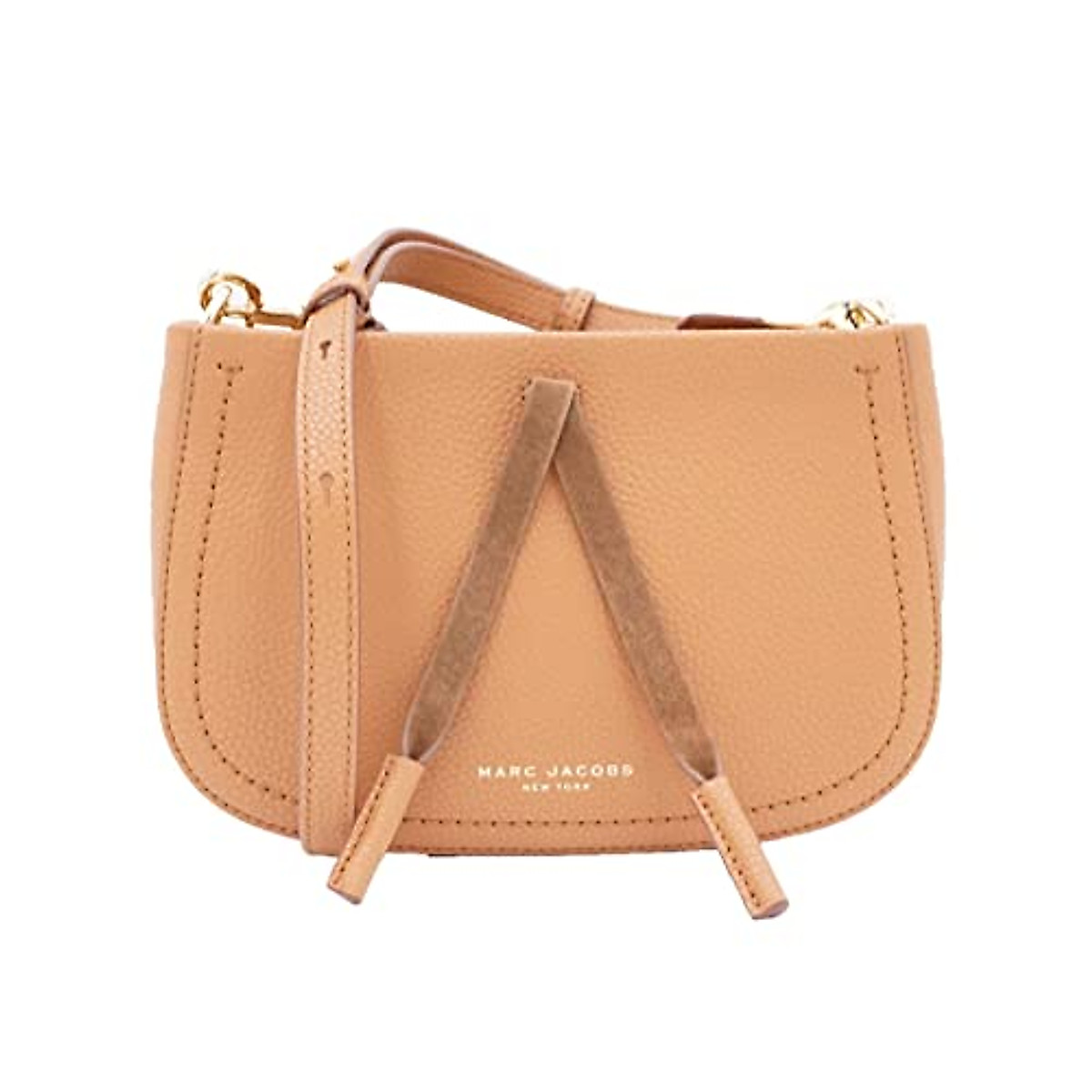 Marc Jacobs H103L01SP21 Smoked Almond Women's Maverick Tassel Leather Crossbody Saddle Bag