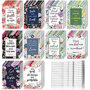 CHENGU 50 Pack Christian Notebooks Prayer Journals Small Pocket Bible Journal Gratitude Journal for Women Men Bible Notebook Scripture Inspirational Notepads for Office School Home (Novel Style)
