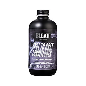 BLEACH LONDON Fade To Grey Conditioner - Slate Grey Rinse, Color Toning and Preserving, Vegan, Cruelty Free, Daily Hair Nourishment, Color Depositing Formula, 8.45 fl oz