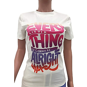 Remelon Casual 2 Piece Outfit Sets for Women Color Block Short Sleeve T-Shirts + Stacked Flare Pants Tracksuit Sweatsuit