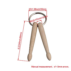 Homeswitch Wood Drum sticks Percussion Key Ring Chain Keyrings Mini Drum Sticks Keychain