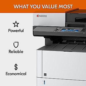 Kyocera 1102S52US0 Model M2640idw Monochrome Multifunctional Laser Printer (Print, Copy, Color Scan and Fax), 52 PPM B&W, Print Resolution 600 x 600 DPI Up To Fine 1200 DPI, Wireless (HyPAS capable)