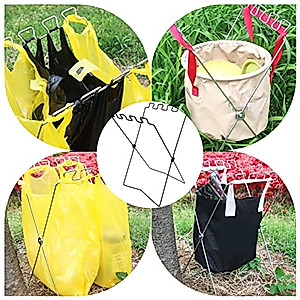 Trash Rack, Portable Trash Bag Rack Hanging Trash Garbage Bag Holder BBQ Trash Rack, Portable Garbage Bag Holder for Kitchen Camping Picnic