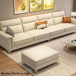 M MIMHOOY 4 Inch Furniture Legs, Set of 4 Metal Furniture Legs Modern Triangle Feet Luxury Gold for Sofa Cabinet Cupboard Couch Chair Ottoman