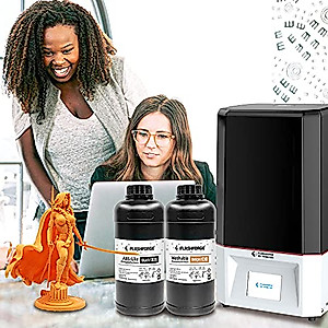 FLASHFORGE 3D Printer Resin, LCD UV-Fast-Curing Resin 405nm Standard Photopolymer Resin for LCD 3D Printing with High Precision Printing, Low Odor (ABS-Like-Grey, 1000g)