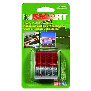 Incom RE800 1-1/2" x 4' Red & Silver Reflective Tape
