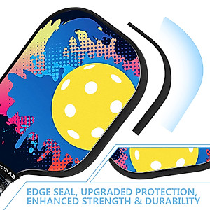 TNELTUEB Pickleball Paddles Set of 2 Pickleball Rackets 8 Pickle Balls 1 Portable Bag - USAPA Approved Lightweight Pickleball Racquet Outdoor & Indoor Use