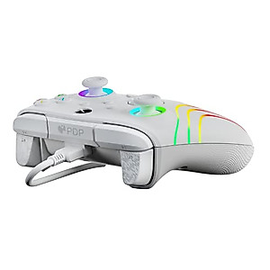 PDP Gaming Afterglow™ Wave Enhanced Wired Controller for Xbox Series X|S, Xbox One and Windows 10/11 PC, advanced gamepad video game controller, Officially Licensed by Microsoft for Xbox, White