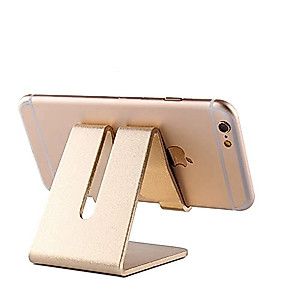 ROMIRUS Cell Phone Stand, Aluminum Metal Cell Phone Holder Phone Stand for iPhone 13 Pro Max/13 Pro/13/13 Mini/12, iPad Mini and Other 4-8" Android Smartphones