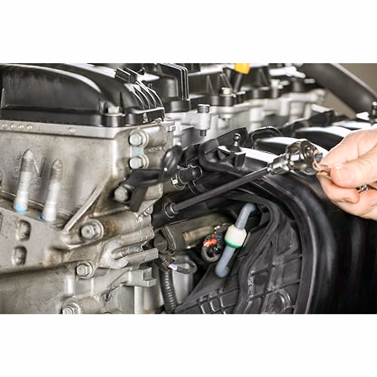 ARES 39007 - Extra Long Metric Hex Bit Socket Set - S2 Bit Provides Greater Torque - Convenient Storage Rail Included - Heat Treated Chrome Vanadium Steel Sockets