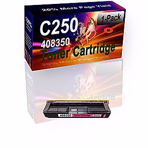 SINIYA 1-Pack (Magenta) Compatible High Yield C250 408350 Printer Toner Cartridge use for Ricoh M C250FWB M C250 Printers