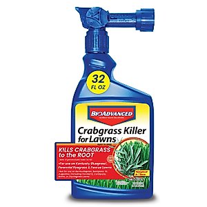 BioAdvanced 704115A Crabgrass Lawns with Weed Killer, 32 oz, Ready-to-Spray
