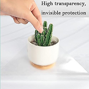 Electrostatic Absorption Wall Protective Film, Removable Clear Wall Protector Oil Proof Waterproof Sticker Furniture Protective Film Sticker (17.7in*78.7in)