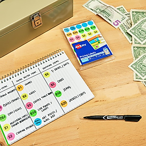 Avery Preprinted Removable Garage Sale Labels, 0.75 Inches, Round, Pack of 350 (5480),Assorted Neon