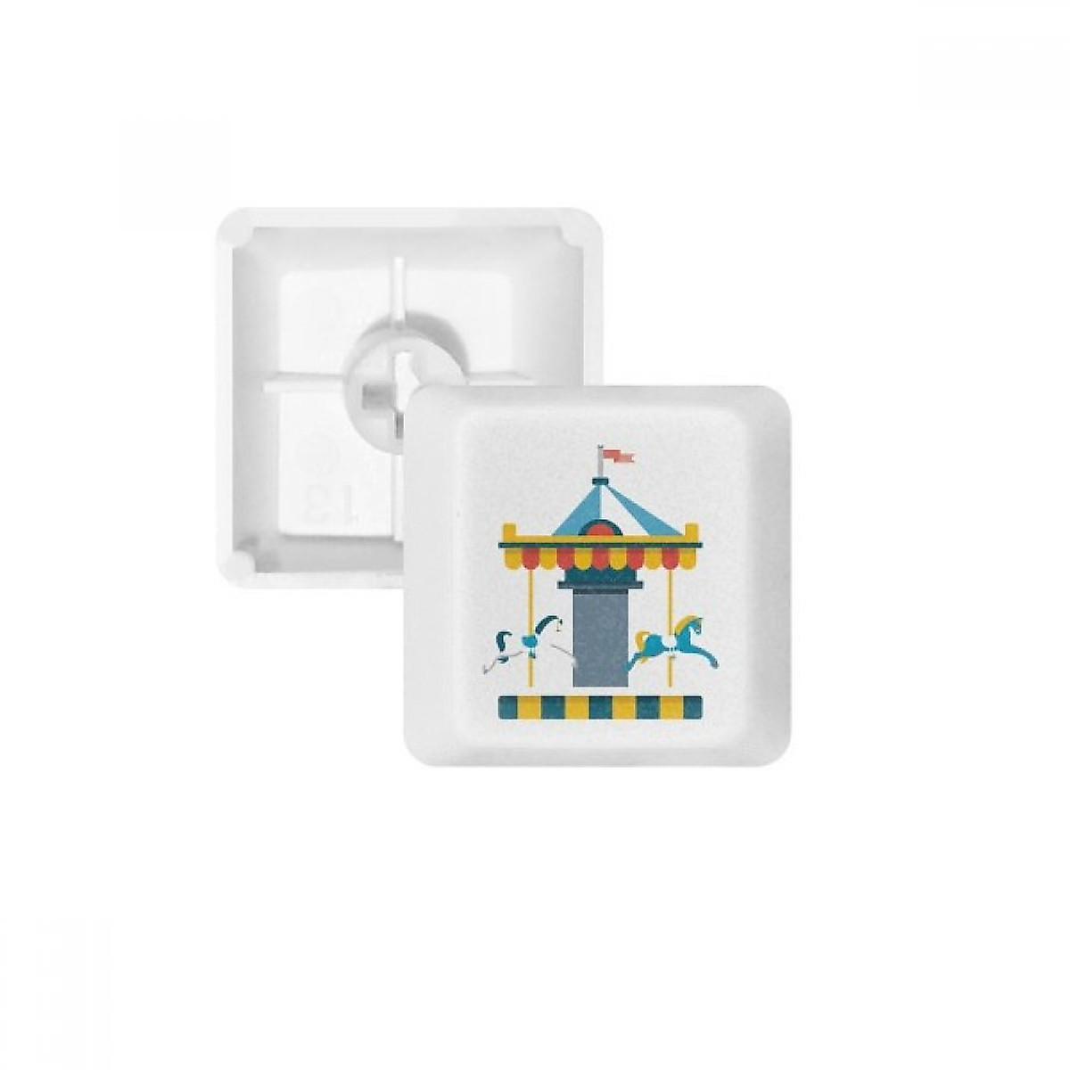 DIYthinker Amazing Funny Park Carousel Illustration Keycap Mechanical Keyboard PBT Gaming Upgrade Kit