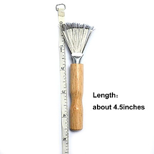 Luwigs Metal Wire Rake Wooden Handle Comb for Home Salon - Hair Dirt Removal Cleaning Tool