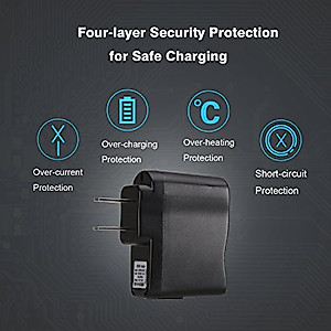 AGPTEK USB Wall Charger 5V 500mA for iPod, Sony, Walkmam, SanDisk MP3 MP4 Player, Fitness Tracker, Fitbit, Black