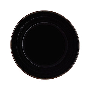 Denby - Halo Deep Noodle Bowls Set of 2 - Reactive Glaze Dishwasher Microwave Safe Crockery 900ml - Black, Grey Ceramic Stoneware Tableware - Chip & Crack Resistant Soup Bowls